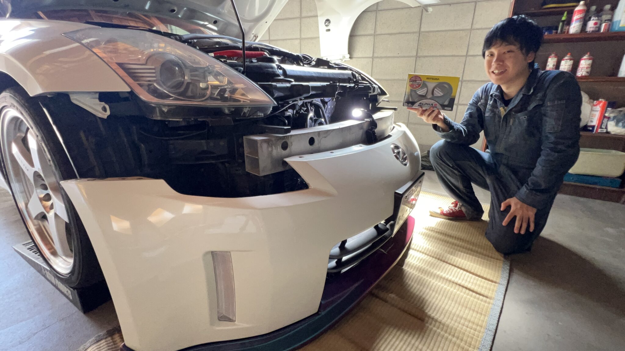 アルファーIIコンパクトホーンを装着！片側しかホーンが鳴らなかった原因は断線でした【Z33】 | t-style