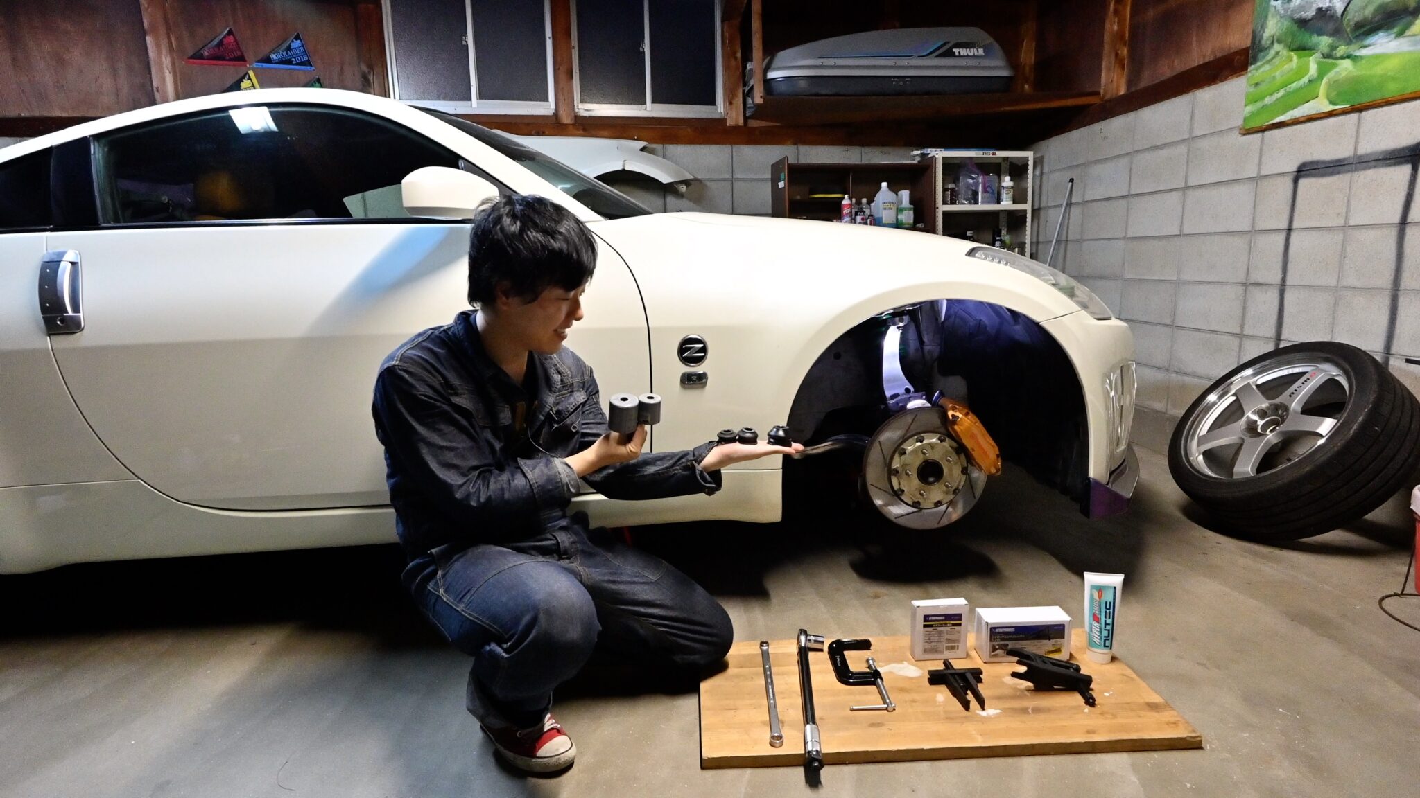 ロアアーム、タイロッドエンド、アッパーアームブーツ交換 作業編【フェアレディZ33】 | t-style